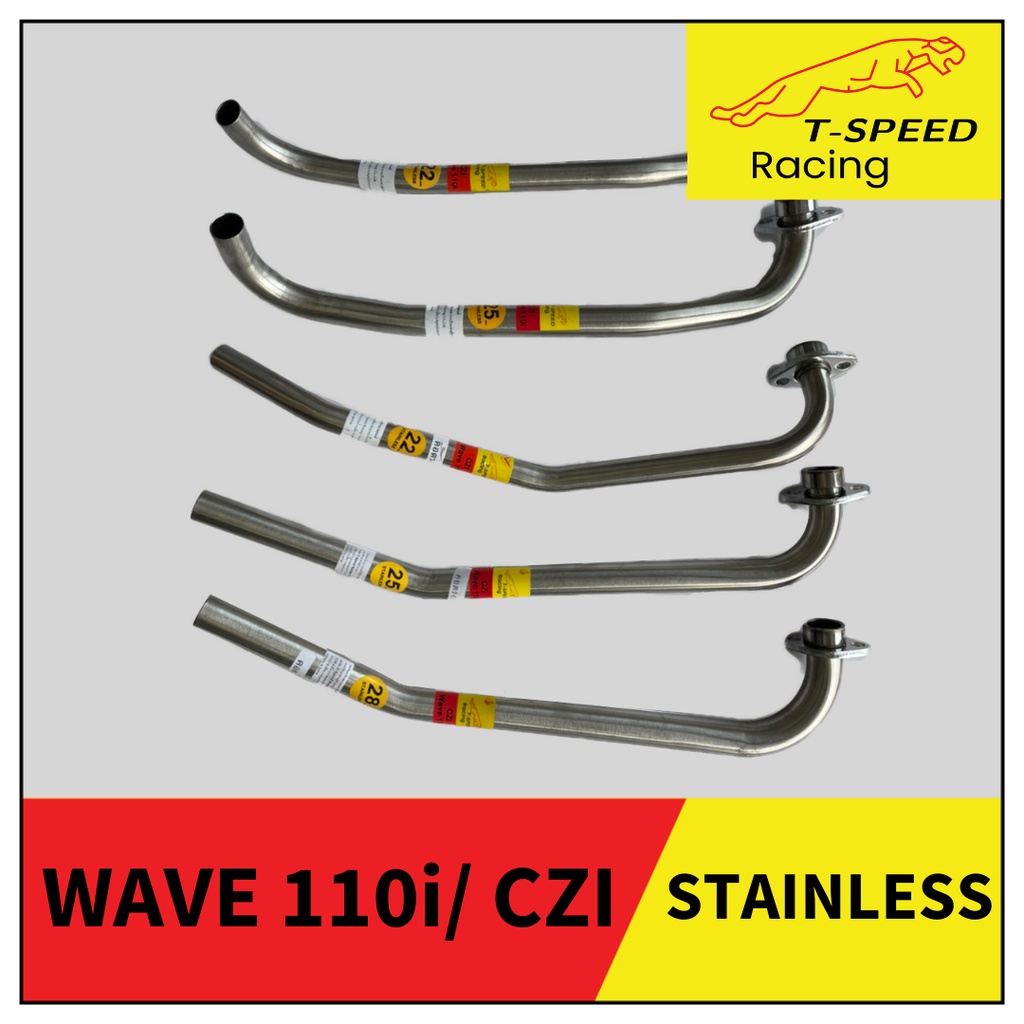 คอท่อ Honda Wave110i/ CZI ตัวเก่า 👉มีให้เลือกทั้งคอโค้งเดิม และ คอแปลง ...