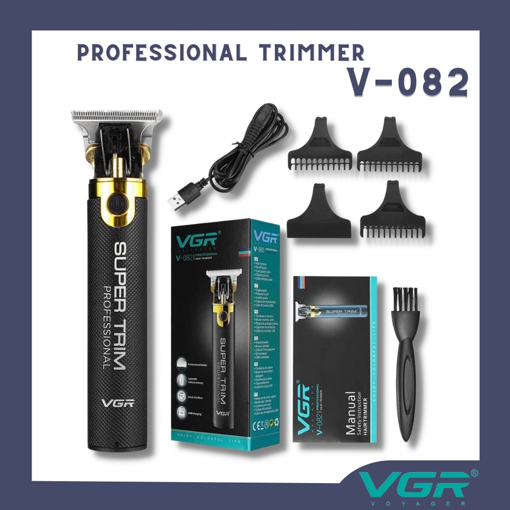 VGR V-082 NAVIGATOR PROFESSIONAL HAIR TRIMMEER ปัตตาเลี่ยนตัดผม หนวดเคราจอน | Shopee Thailand