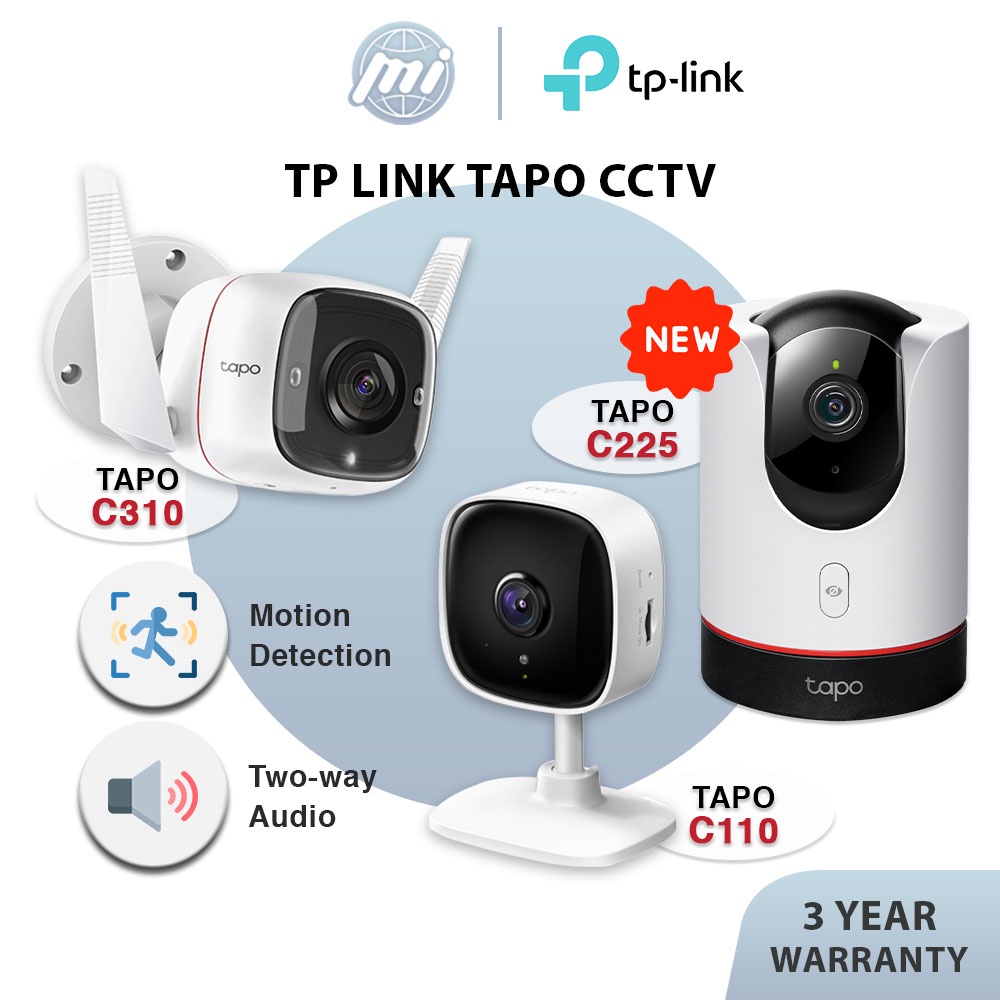 Tp-link Tapo C110 / C210 / C310 กล้องวงจรปิด 1080P Full HD IP กล้อง 360 ...
