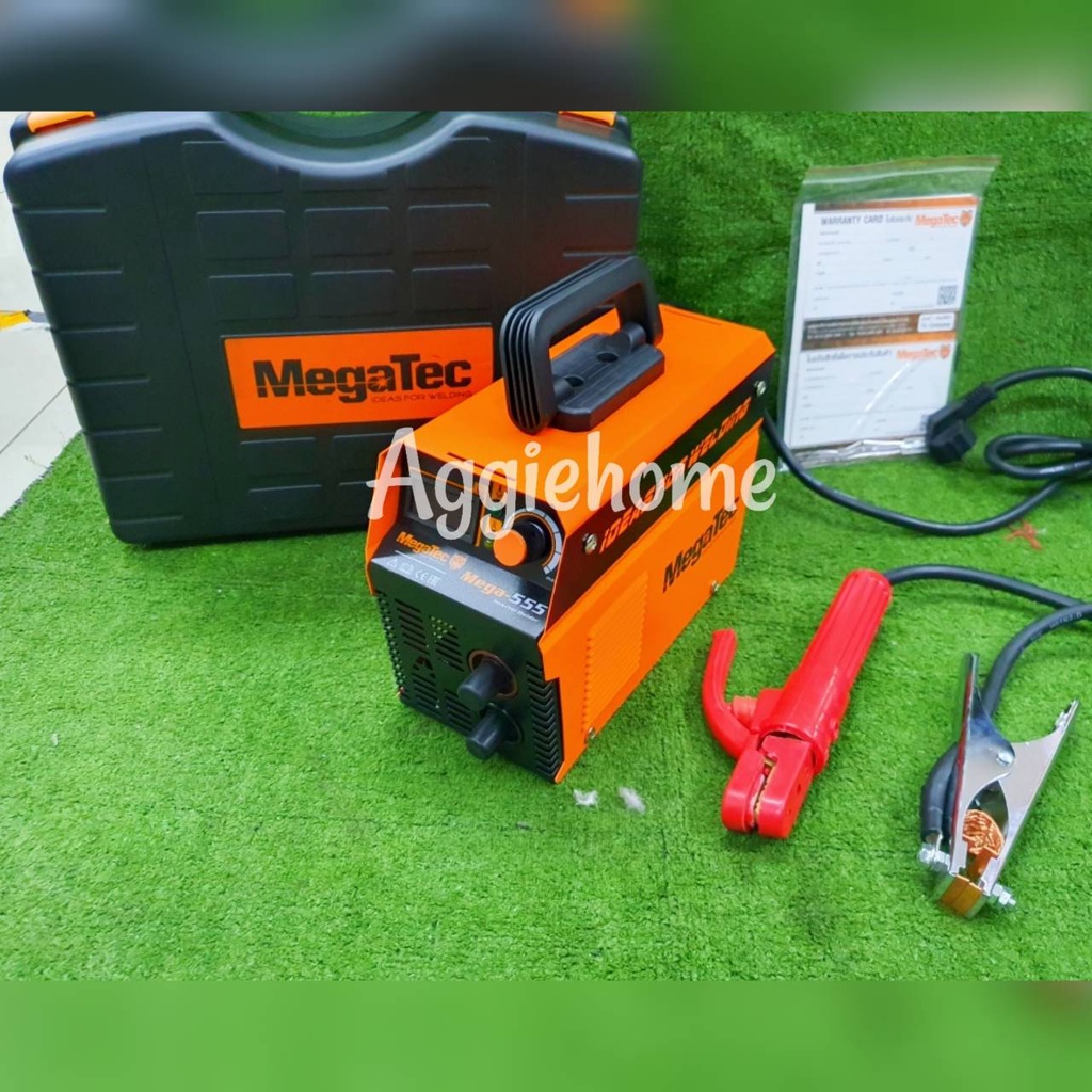 Megatec เครื่องเชื่อม อินเวอร์เตอร์ 160A.รุ่น MEGA-555 พร้อมสายเชื่่อม+กล่องพลาสติก น้ำหนักเบา ...