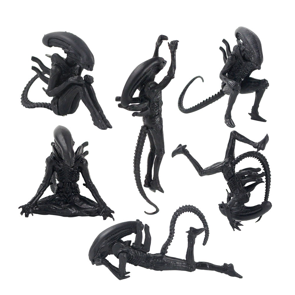 3-10cm 6pcs/set Big Chap Aliens VS Predators Action Figure Alien Hybrid ...