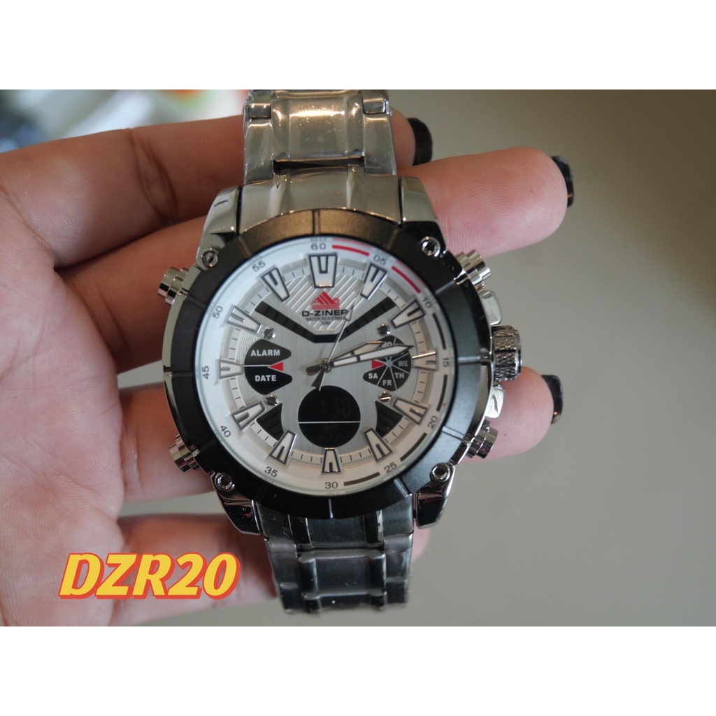 D-ZINER ชายสายสแตนเลส2ระบบหน้าปัดหล่อมากกดสั่งได้เลย DZR20 | Shopee ...