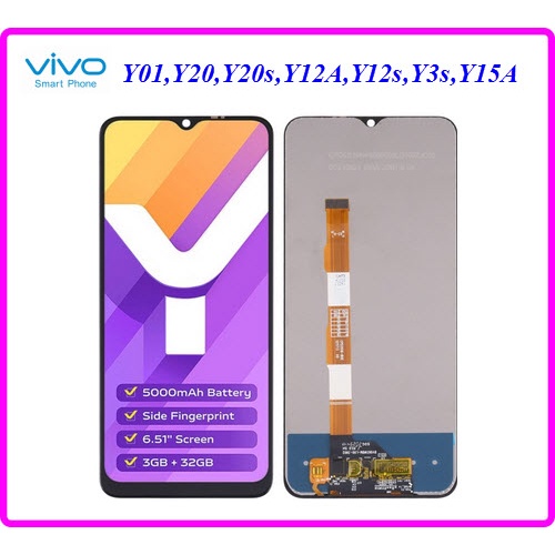จอ LCD.Vivo Y01,Y20,Y20i,Y20s,Y12s,Y12A,Y3s(2020),Y15A,Y15s,Y10,Y30(5G) +ทัชสกรีน ใช้ได้กับรุ่น ...