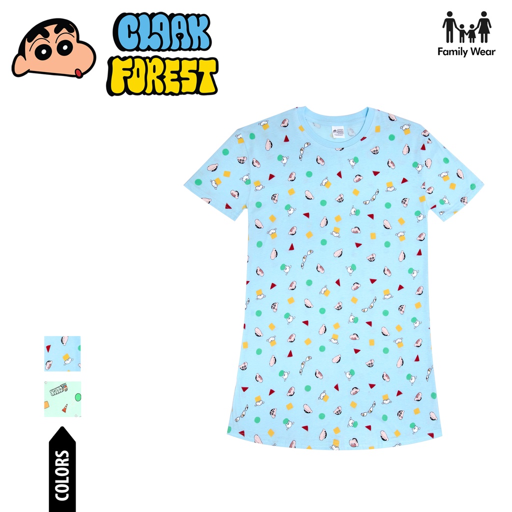 (1 ชุด) Forest x Shinchan x Cloak ชุดนอน ผ้าฝ้าย 100% สําหรับผู้หญิง ...