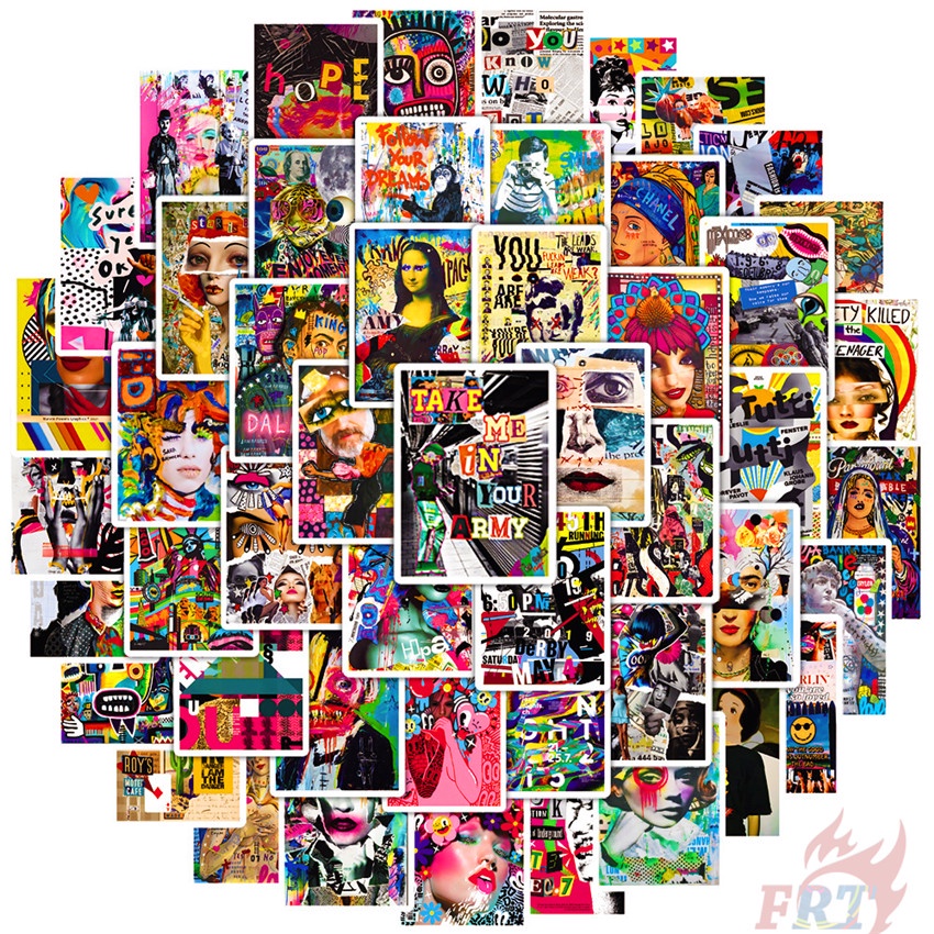 50 ชิ้น / ชุด โปสเตอร์สติกเกอร์ Splice Mosaic Art Series 02 ขนาดเล็ก ...