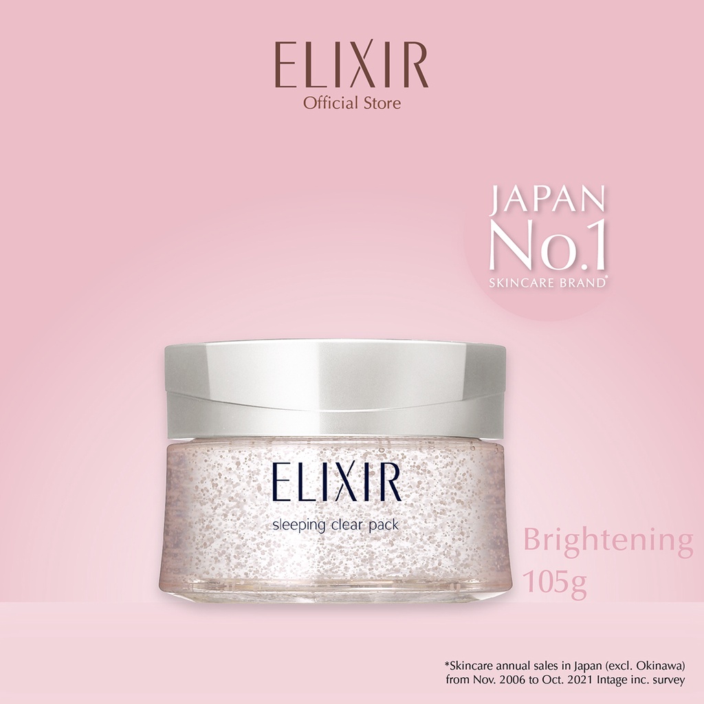 Elixir อิลิคเซอร์ ไวท์เทนนิ่ง สลีปปิ้ง เคลียร์ แพ็ค 105ก. (มาส์กชุ่มชื้น ฟื้นผิวกระจ่างใส ...