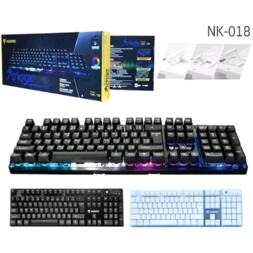 Nubwo Savage Gaming Keyboard NK-18 คีบอร์ดเกมมิ่ง เปลี่ยนไฟได้ 9 โหมด ...