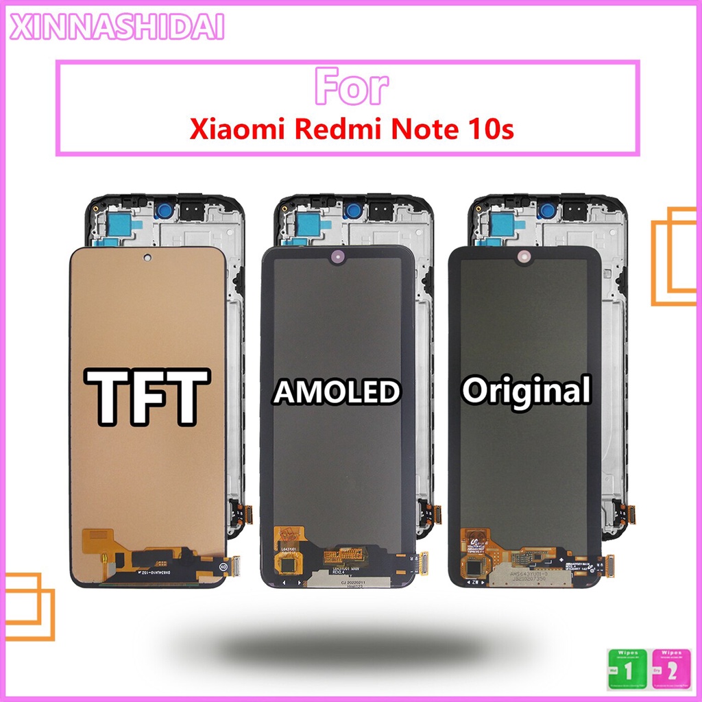 หน้าจอแสดงผล LCD ดิจิทัล LCD สําหรับ Xiaomi Redmi Note 10s m2101k7bg ...