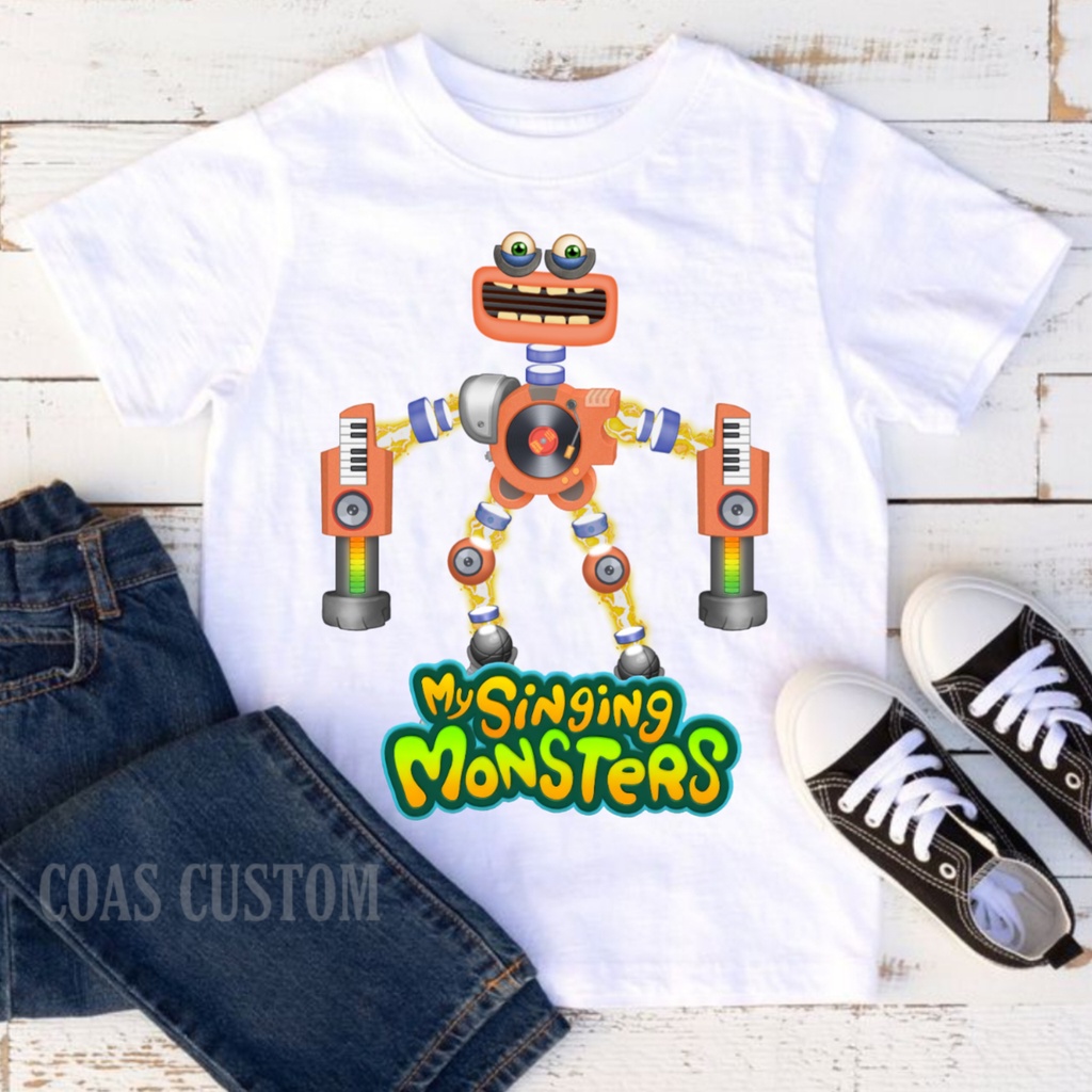 Wubbox my singing monsters Shirt For Kids Free Name Screen Printing ...
