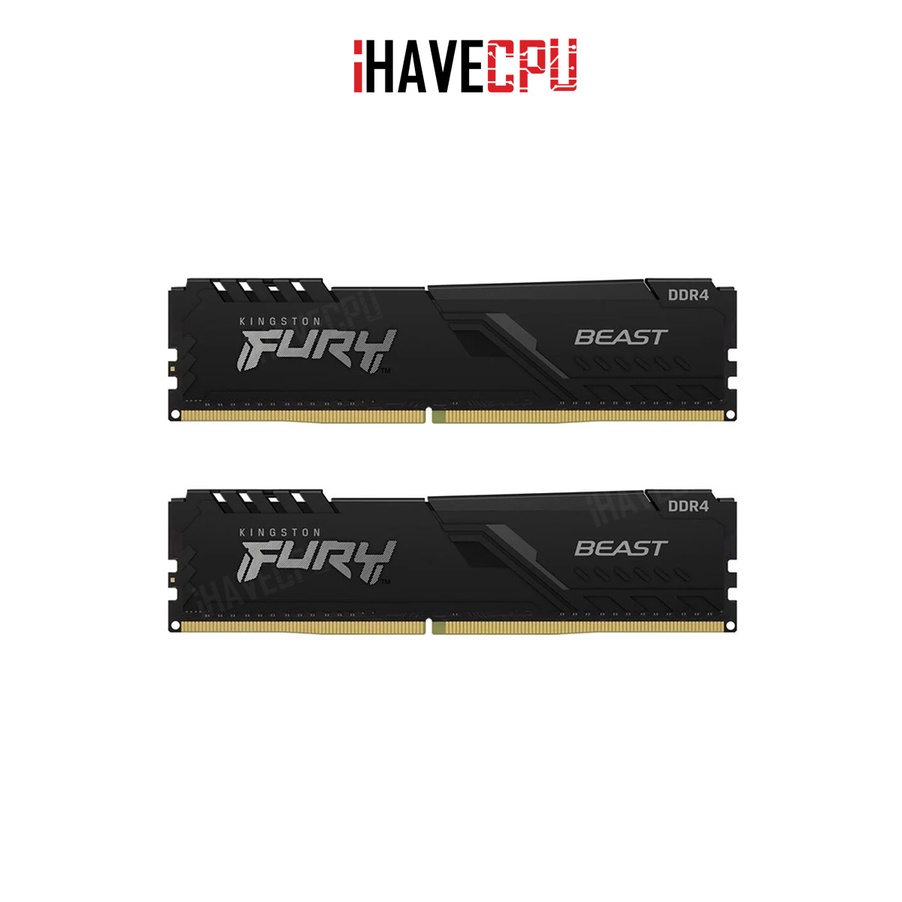 iHAVECPU RAM (แรม) KINGSTON FURY BEAST 16GB (8x2) DDR4 3200MHz BLACK (KF432C16BBK2/16) | Shopee ...