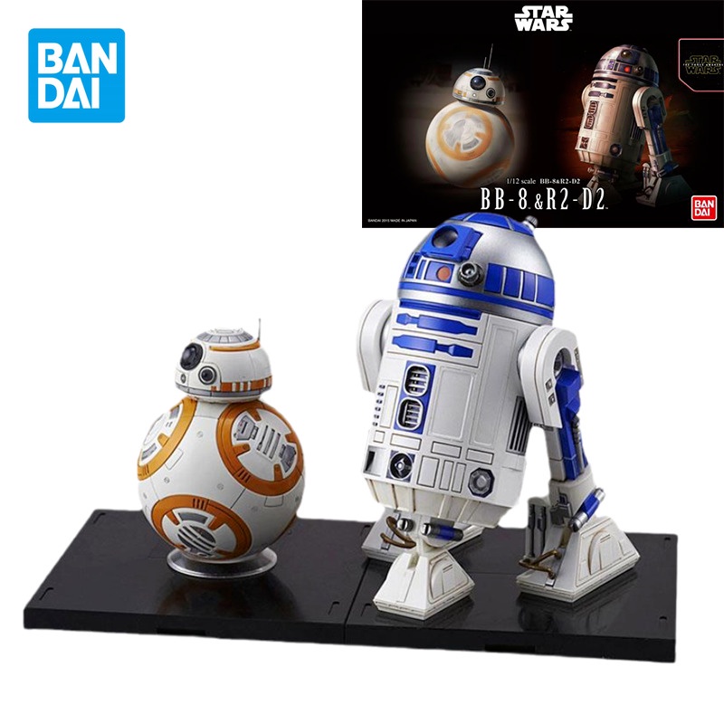 Bandai Original Star Wars Anime Figure 1/12 BB-8 & R2-D2 Astromech ...