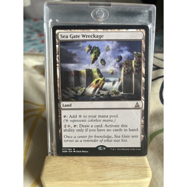 การ์ด MTG Sea Gate Wreckage Land Magic the gathering edh rare รุ่น OGW ...