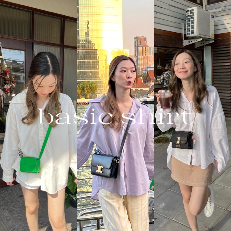 BASIC SHIRT OVERSIZE - THANAN.CLOSET | Shopee Thailand