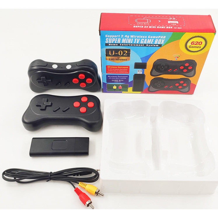super mini tv game box (620gameอัฟใหม่) ครบชุดพร้อม เล่น จอยไร้สาย ...