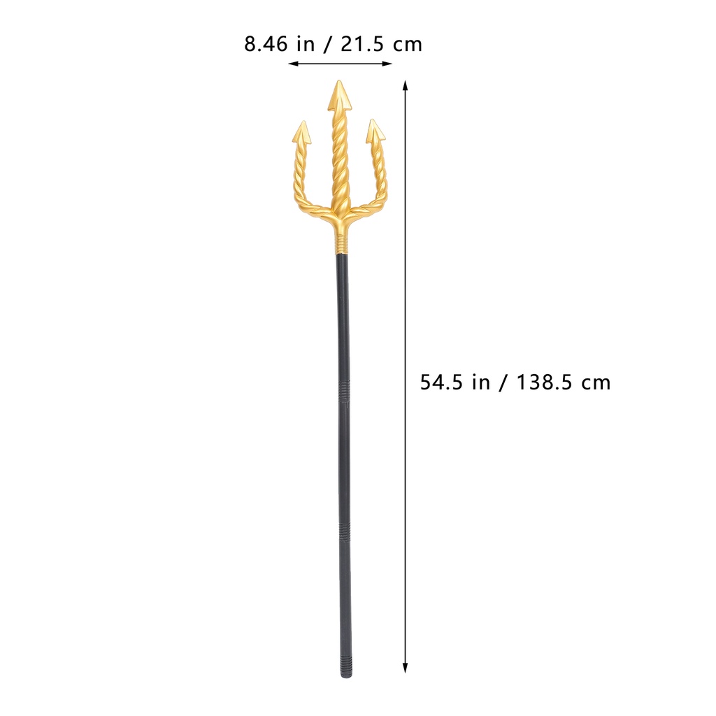 Triple Fork Performance Props ฮาโลวีนเลียนแบบ Trident พลาสติก Forks คอ ...