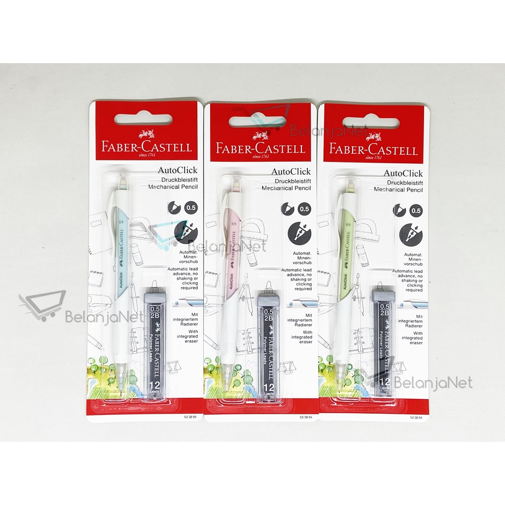 Faber Castell Autoclick ดินสอกดสีพาสเทล 0.5mm | Shopee Thailand