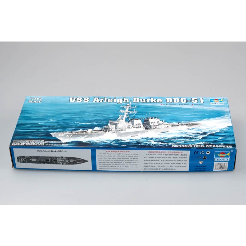 พลาสติก โมเดล ประกอบ TRUMPETER สเกล 1/350 USS Arleigh Burke DDG-51 ...