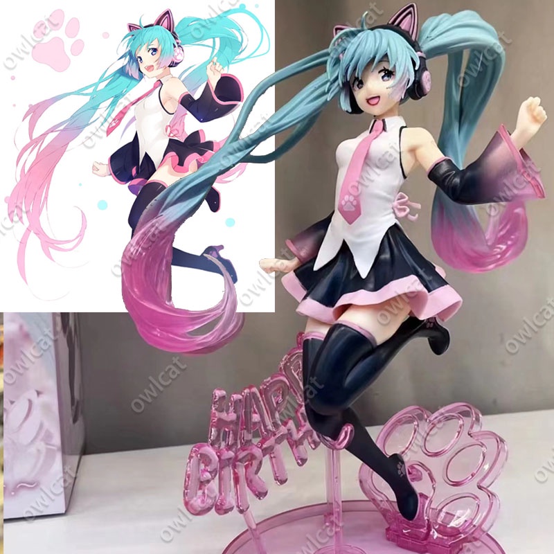 โมเดล VOCALOID Miku (Happy Cat ver.) 23cm Hatsune Miku Virtual Idol ...
