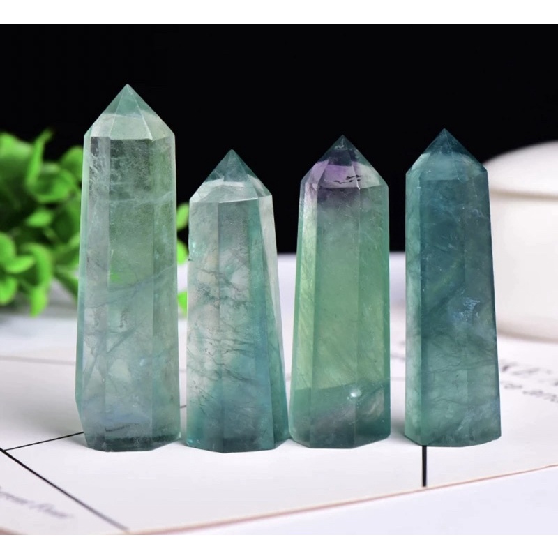 1 Pc Natural Flourite Point, Chakra Tower, Blue Sodalite Tower, Quartz ...