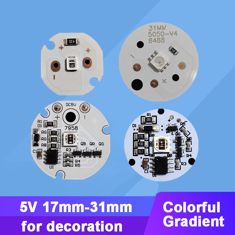 2 ชิ้น 5V แรงดันไฟฟ้าต่ํา LED ที่มีสีสันไล่ระดับสีเปลี่ยนโคมไฟบอร์ด ...