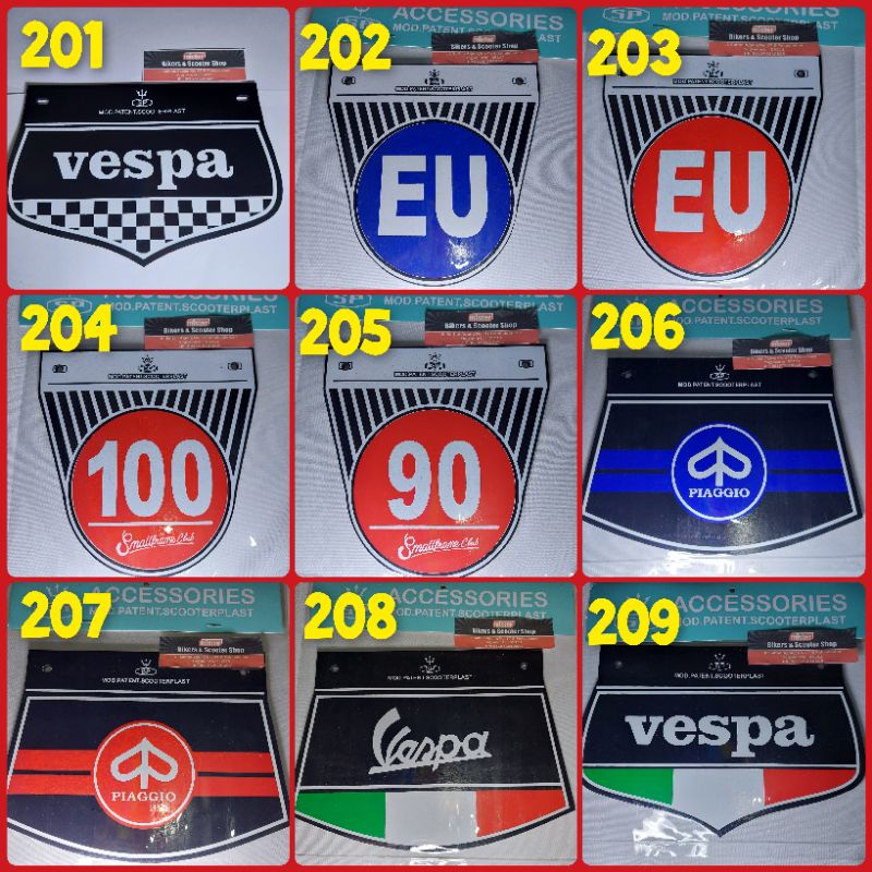 Vespa Mudflap Cepet Water Kepet | Shopee Thailand
