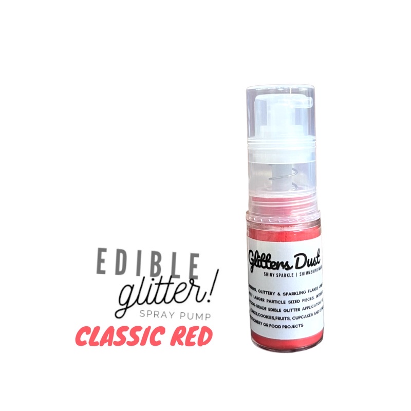 CLASSIC RED | EDIBLE GLITTER SPRAY | 100% FOOD GRADE | Shopee Thailand