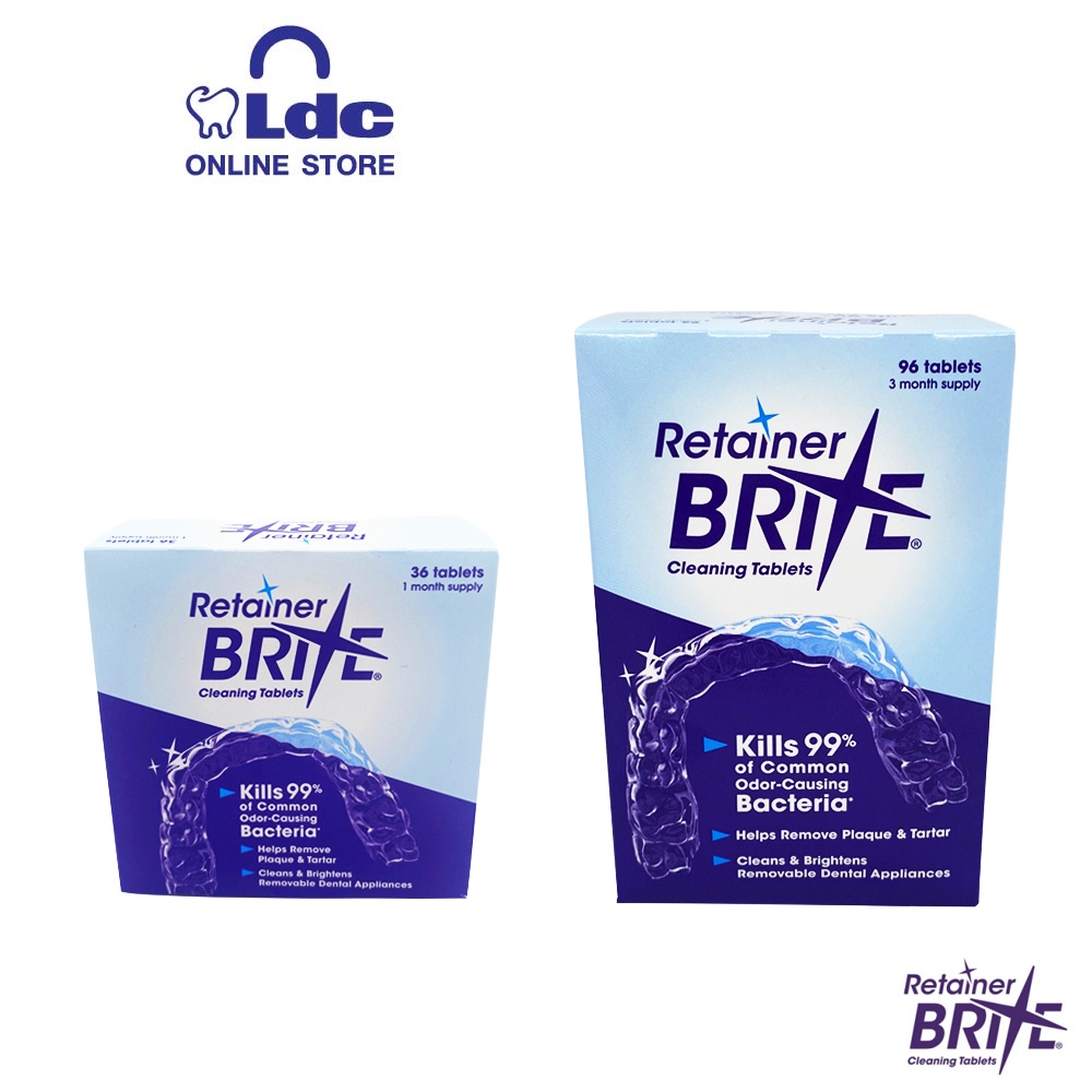 Retainer Brite เม็ดฟู่ทำความสะอาดรีเทนเนอร์ หรือเครื่องมือจัดฟันใส ...