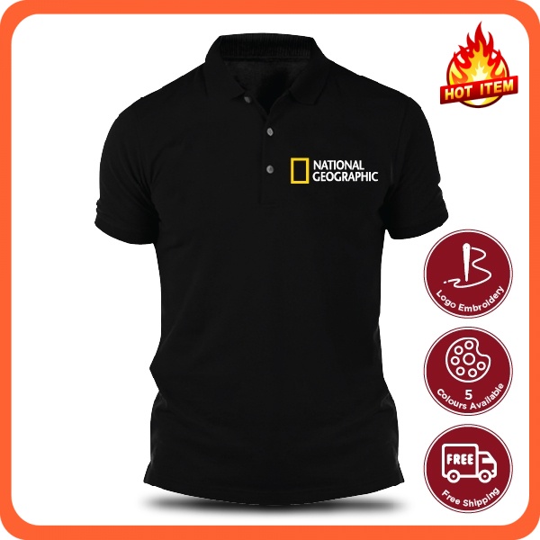 เสื้อยืดโปโลลําลอง ผ้าฝ้าย แขนสั้น พิมพ์ลาย NATIONAL GEOGRAPHIC Baju ... เสื้อยืดโปโลลําลอง ผ้าฝ้าย แขนสั้น พิมพ์ลาย NATIONAL GEOGRAPHIC Baju ...