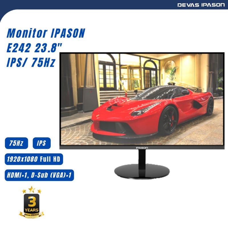 Monitor IPASON รุ่น e242 23.8" ips/75Hz ของใหม่ ประกันไทย3ปี | Shopee Thailand