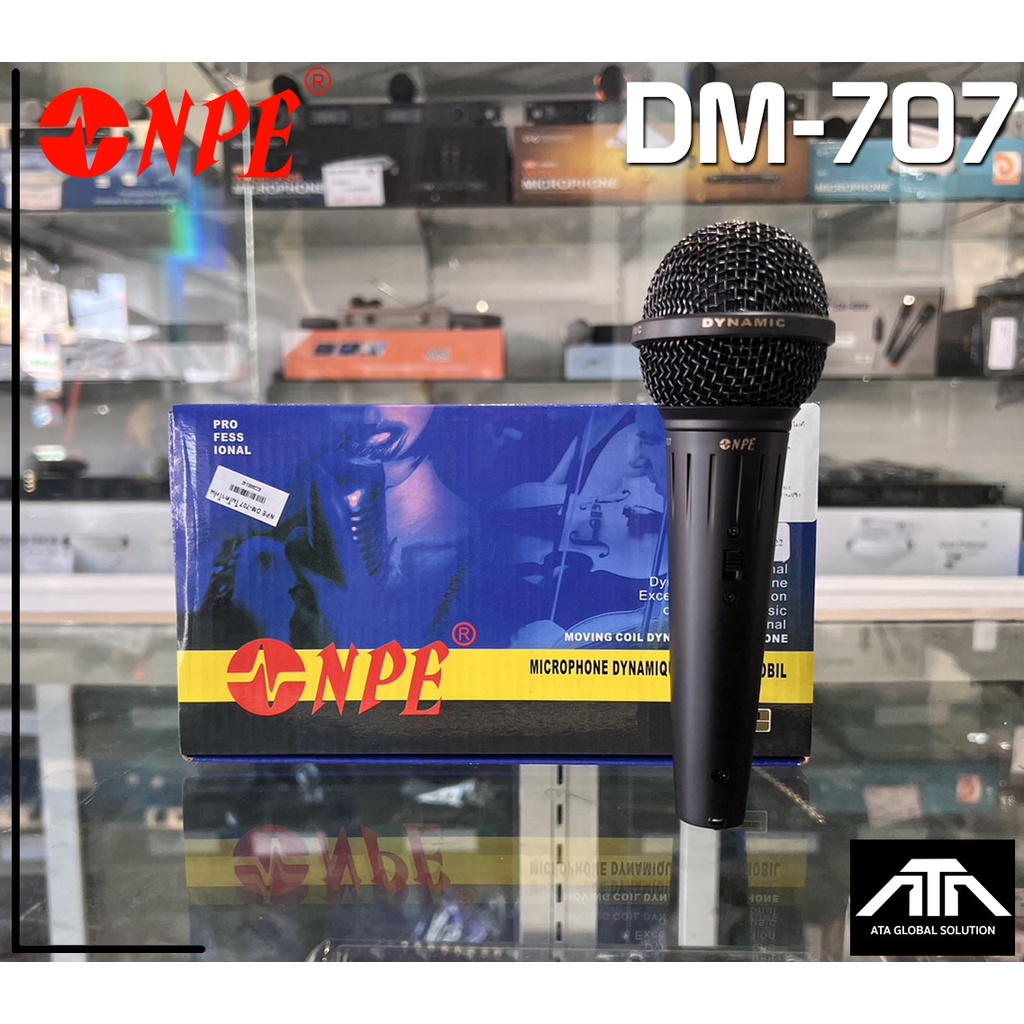 ไมโครโฟน NPE DM-707 Microphone แถมสาย 4.5 เมตร ไมค์สาย ไมโครโฟนพร้อมสาย 4.5 ม. MIC DM 707 ...