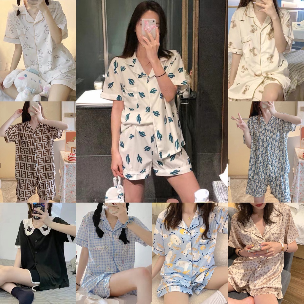 Beyou fashion B555★ส่งจากไทย★ชุดนอนผ้าคอตตอน/ผ้าฝ้ายผู้หญิง ลายการ์ตูน ...