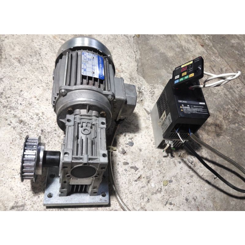 Motor Gear พร้อม inverter ปรับรอบ ครบชุด 220/380VAC 0.37kw. 370w อัตตรา ...