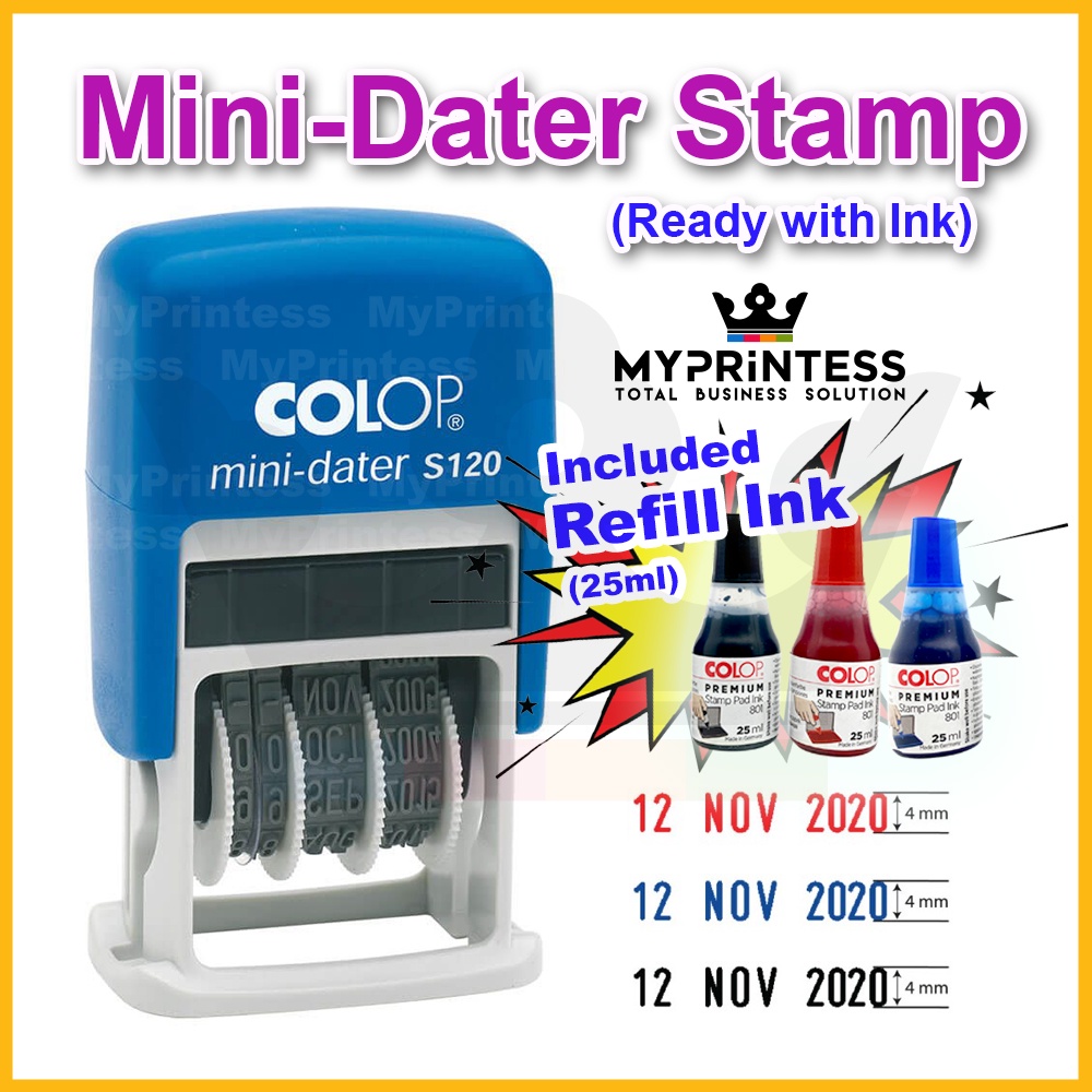 Colop S120 / S126 แสตมป์วันที่ I Self - Iinking Mini Dater I Date Chop ...