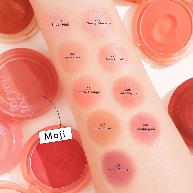 4U2 For You Too Moji Blush บลัชออนเนื้อโมจิ นุ่ม บางเบา. | Shopee Thailand