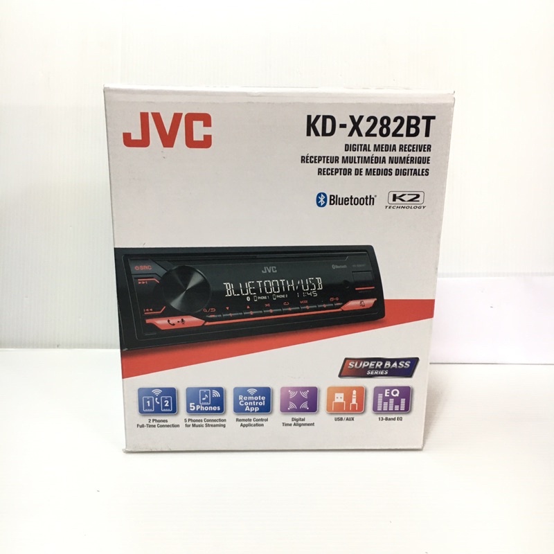 เจ วี ซี วิทยุรถยนต์ 1 din JVC KD-X282BT USB บลูทูธ BLUETOOTH (ไม่เล่นแผ่น) เครื่องเล่นติดรถยนต์ ...