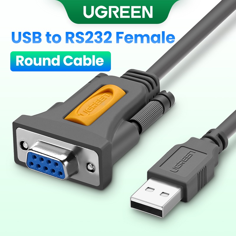 Ugreen อะแดปเตอร์แปลงสายเคเบิ้ล USB เป็น RS232 DB9 Serial ตัวเมีย 1.5 เมตร | Shopee Thailand
