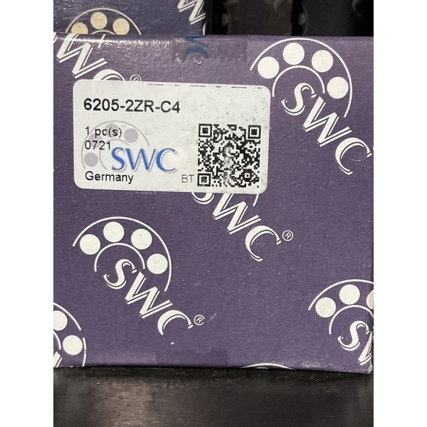 6205 ZR/C4 ( 25 x 52 x 15 mm.) SWC ball bearing ลูกปืนเม็ดกลม ฝาเหล็ก ...