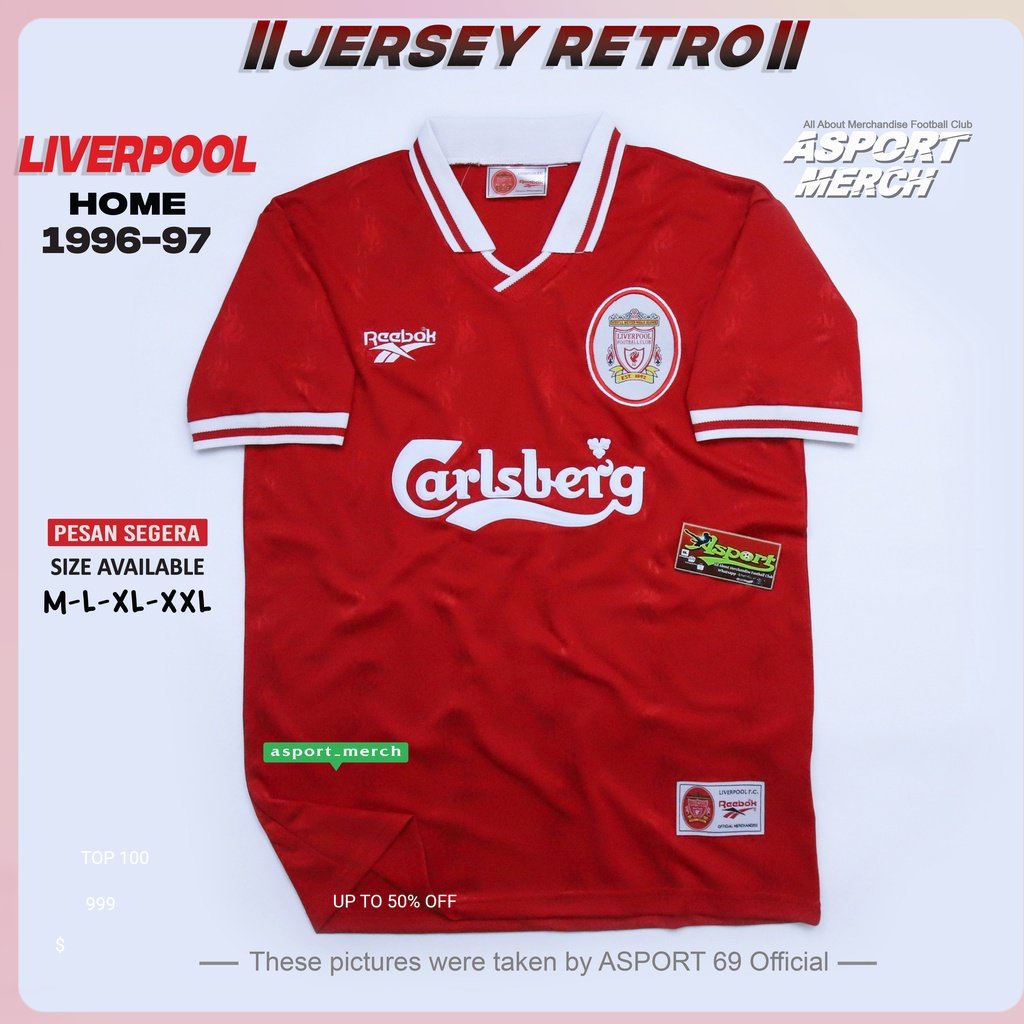Liverpool RETRO HOME ลูกฟุตบอลเยอรมนีย์ 1996-1997 นําเข้าจากสโมสรฟุตบอล ...