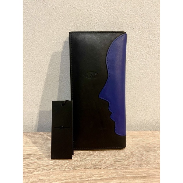 (SALE 670 !!! ใส่ Code 30%) Greyhound Leather Long wallet หนังสีดำน้ำ ...