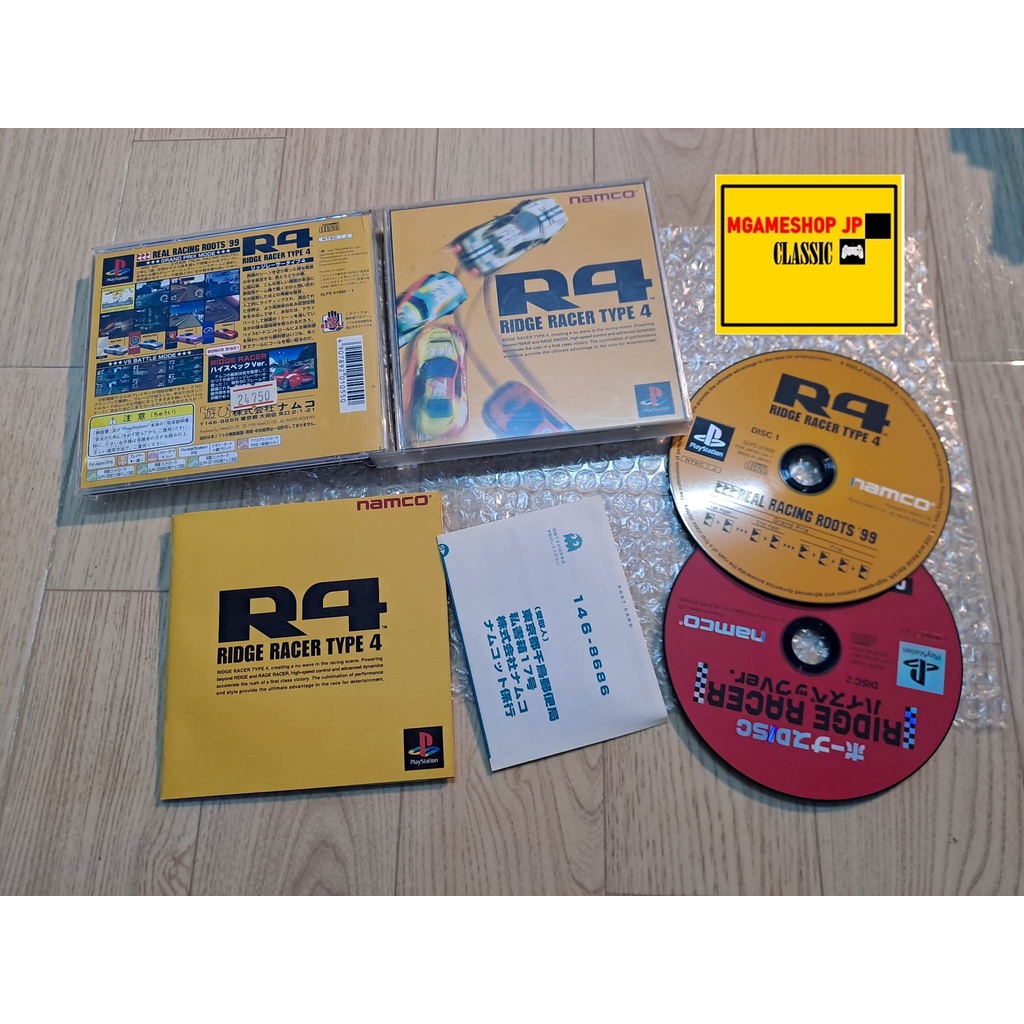 แผ่นเกมส์ PS1 (แท้ JAPAN 100 %) R4 - Ridge Racer Type 4 SLPS-01798~9 ...