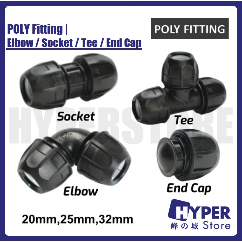 Poly Fitting Equal Elbow / Tee / Socket / End Cap / Poly Pipe Fitting ...