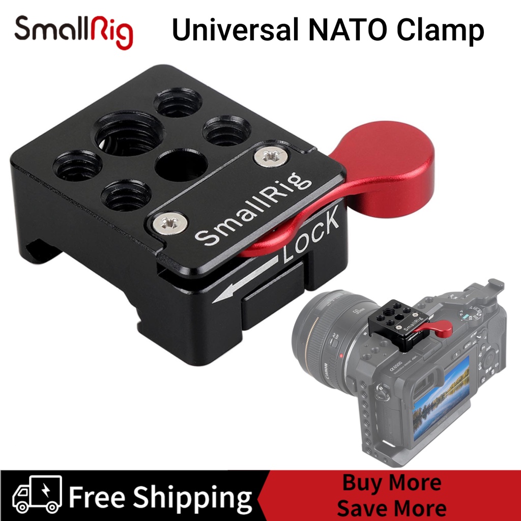 SmallRig NATO Clamp with Red Locking Lever for Any Devices with NATO ...