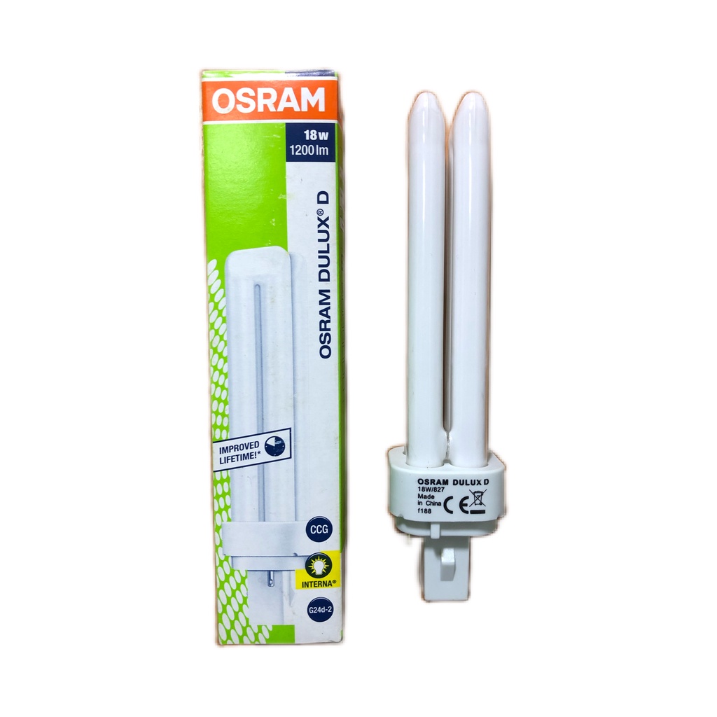 หลอดตะเกียบ Osram Dulux D 18W/827 แสงวอร์มไวท์ ขั้ว G24d-2 | Shopee Thailand