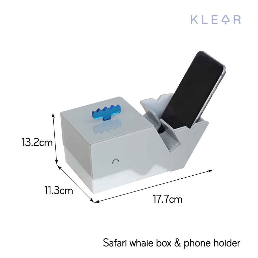 KlearObject Safari Whale box & phone holder อะคริลิควางโทรศัพท์มือถือ อะคริลิคชั้นวาง วางมือถือ ...