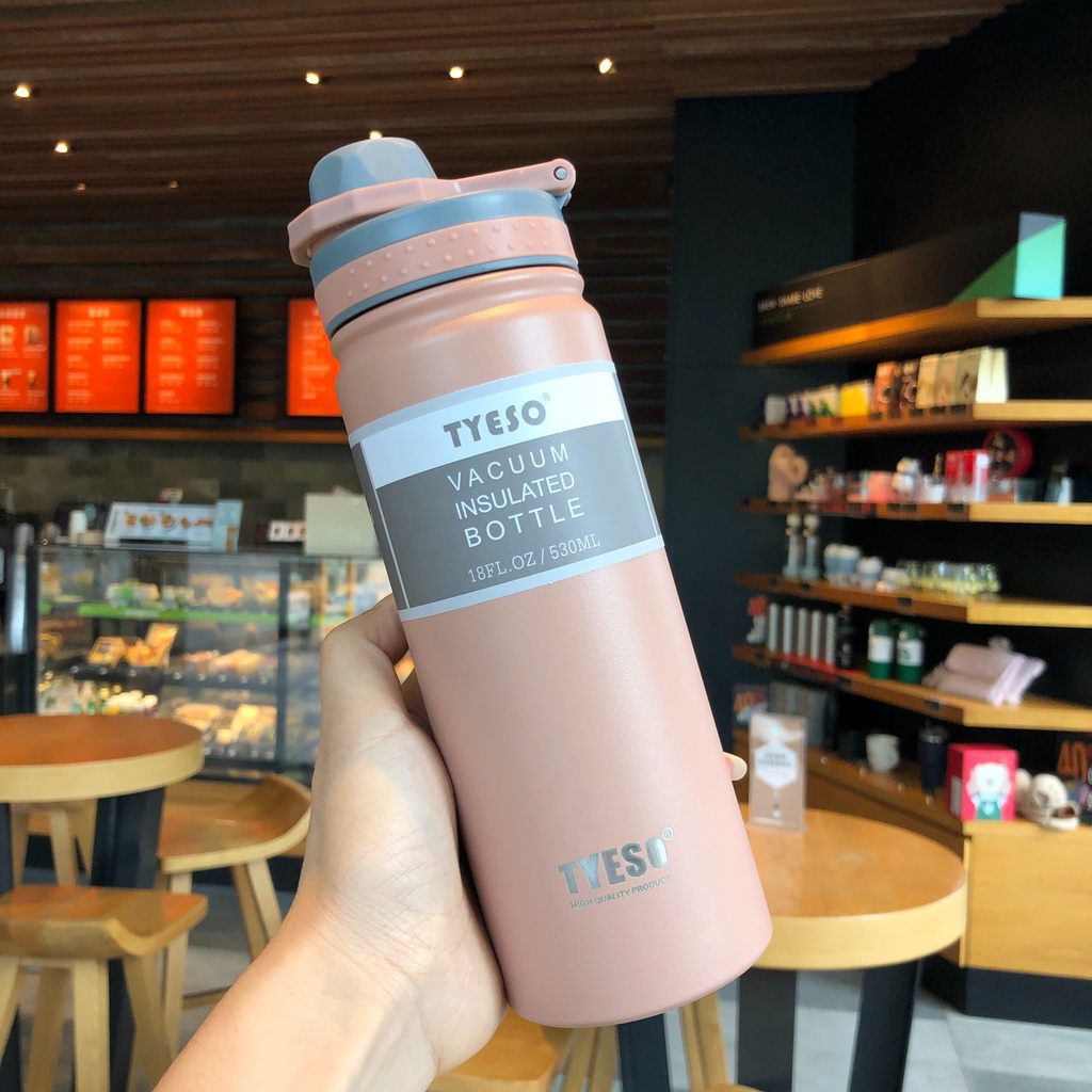 ใหม่ TYESO กระบอกน้ำเก็บความ ร้อน/เย็น ขวดน้ำสแตนเลส ขนาด530ml/750ml | Shopee Thailand