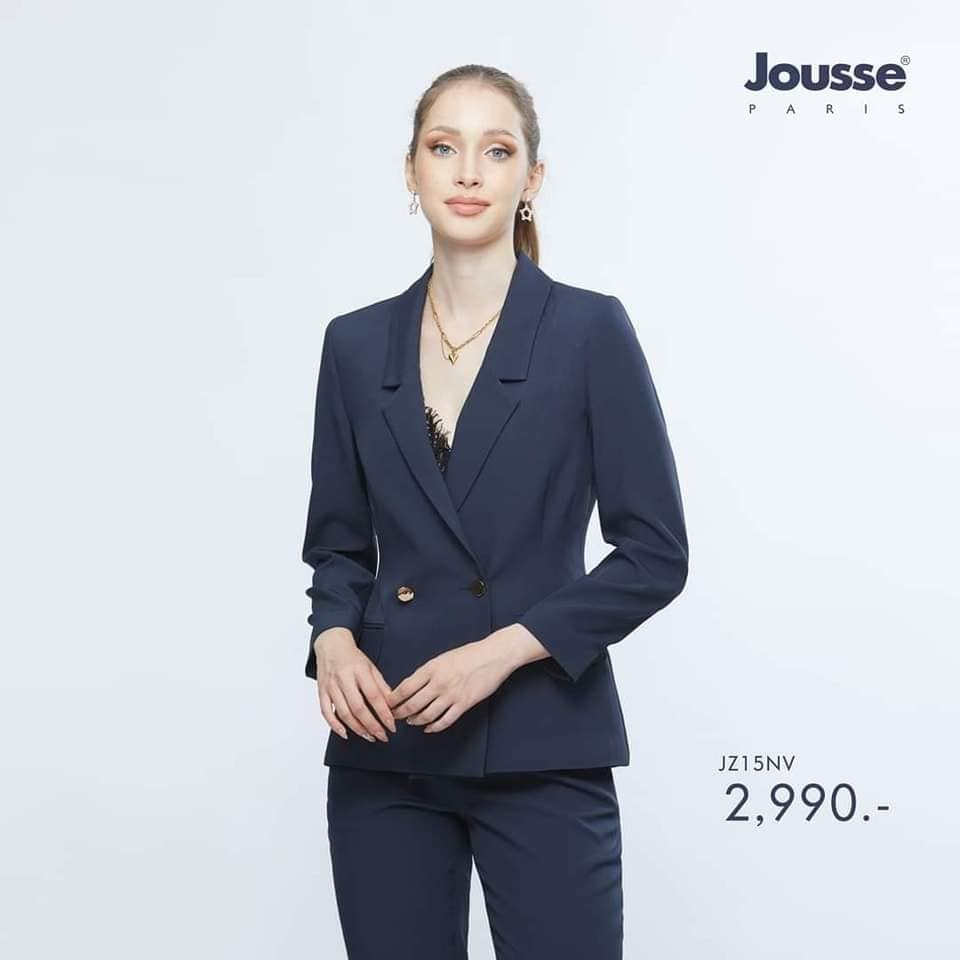 JOUSSE New JO (Jacket) เสื้อแจ็คเก๊ต แขนยาว สีกรม (JZ15NV) | Shopee Thailand