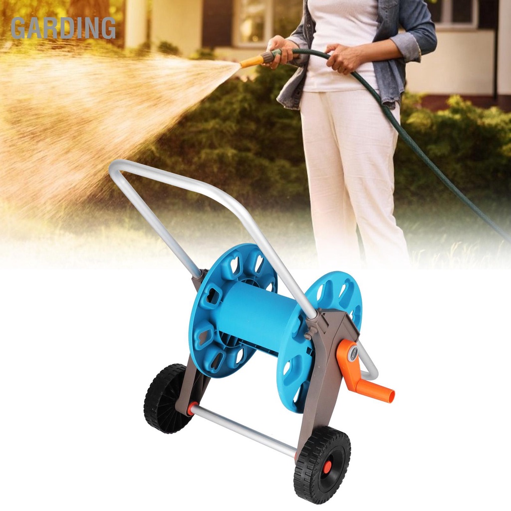 G1/2 Hose Reel Cart with Wheels Portable Garden Lawn Yard Water Pipe ...