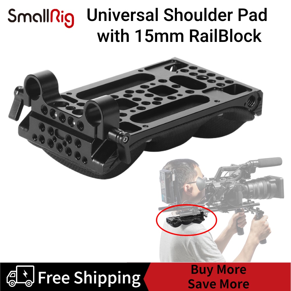 SmallRig Universal Shoulder Pad with 15mm RailBlock 2077 | Shopee Thailand