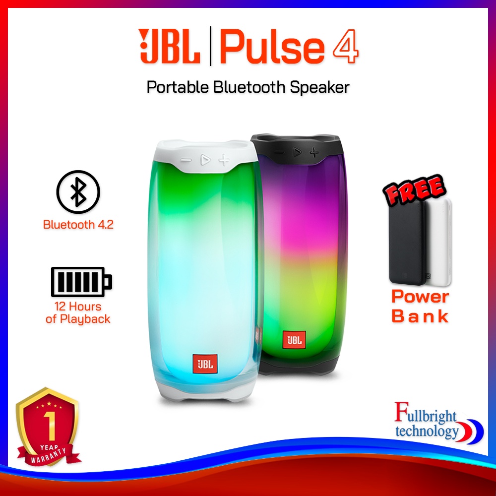 JBL Pulse 4 Portable Bluetooth Speaker ลำโพงบลูทูธช IPX7 ประกันศูนย์1 ...