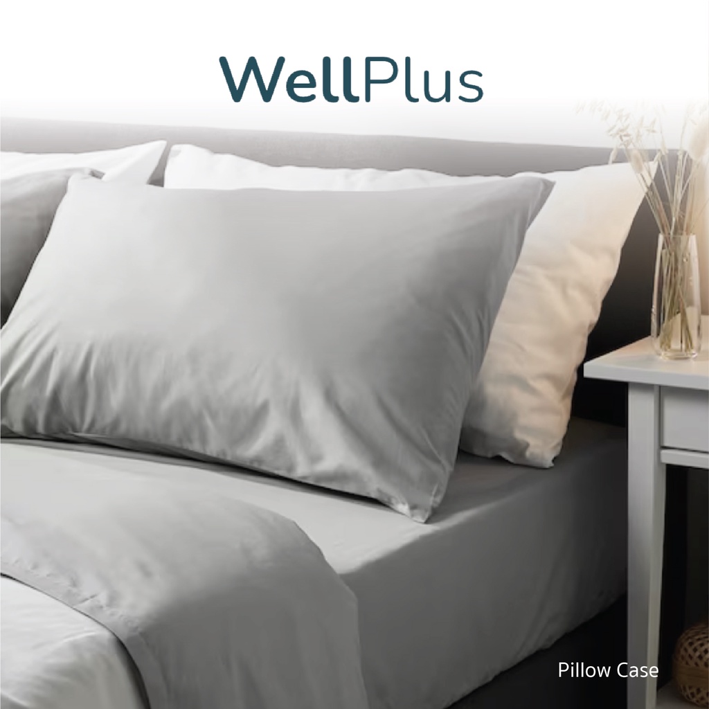 WellPlus ปลอกหมอน pure cotton pillow case ผ้านุ่มนอนสบาย | Shopee Thailand